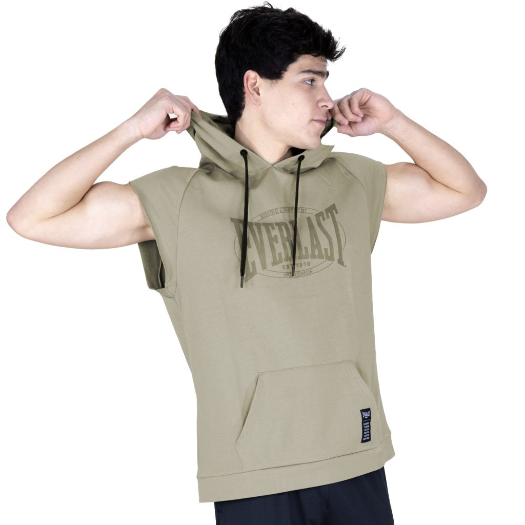 Hoodie Vest Men Poly/cott Everlast Boxing Kh M6 S - Everlast