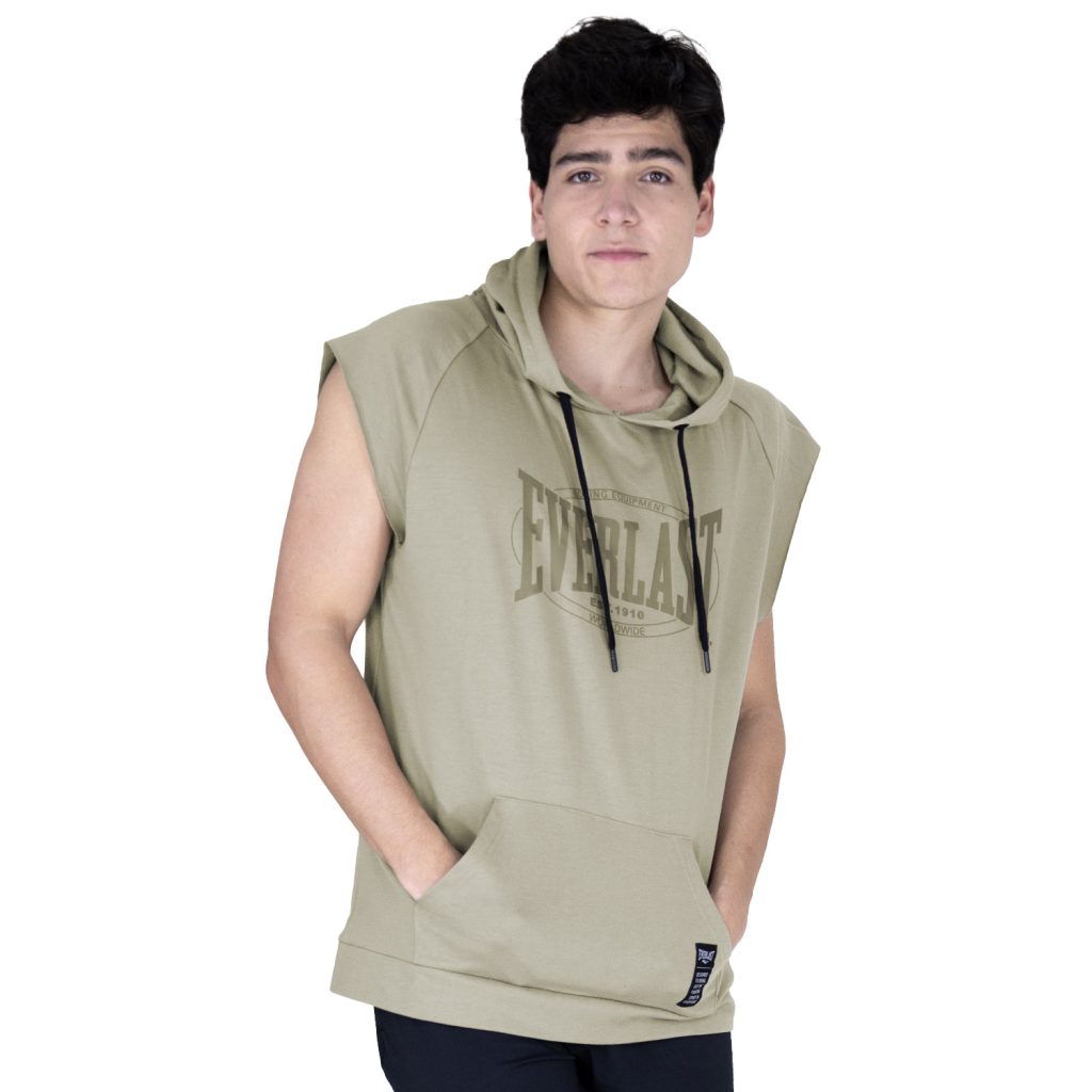Hoodie Vest Men Poly/cott Everlast Boxing Kh M6 S - Everlast