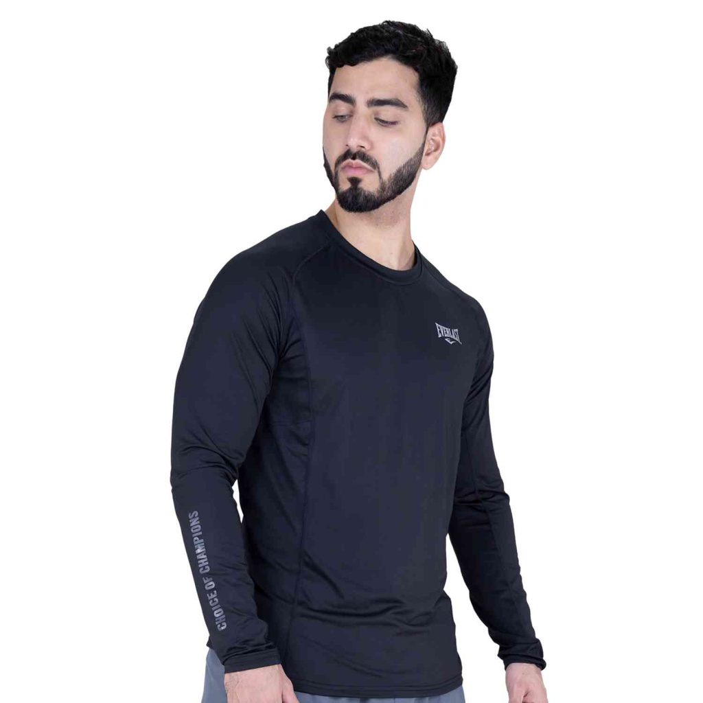 L/s Men Poly/spx Everlast Raft Bk - Everlast