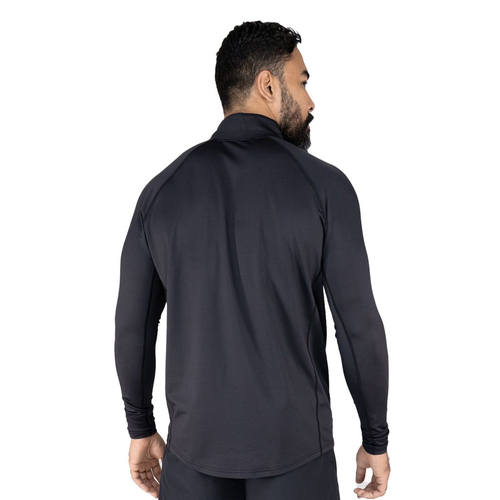 1/2-Zip Pullover Men Poly/Spx Everlast Nico BK M6 S - Everlast