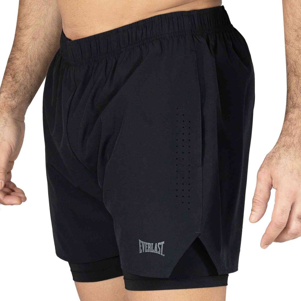 Short 2in1 Men Poly/Elast Everlast Match Bk M6 S - Everlast